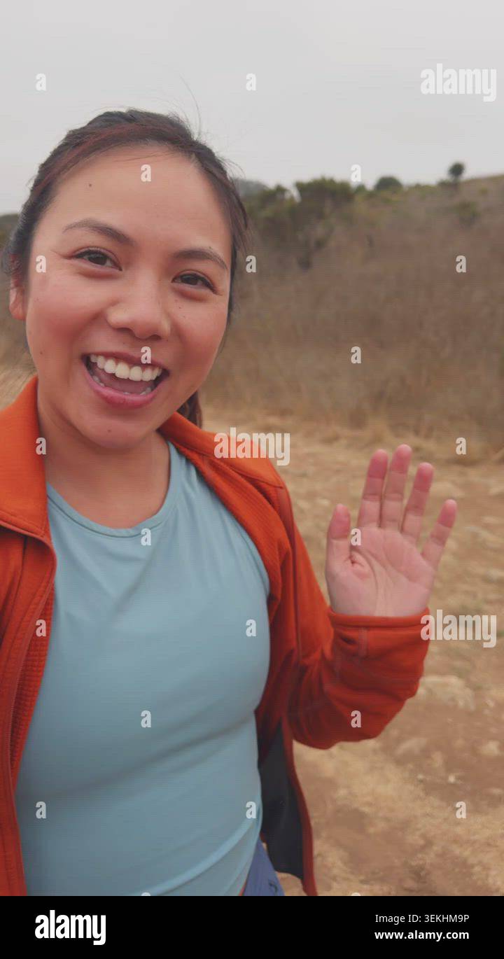 UGC woman looking at camera walk selfie video Stock Video Footage - Alamy