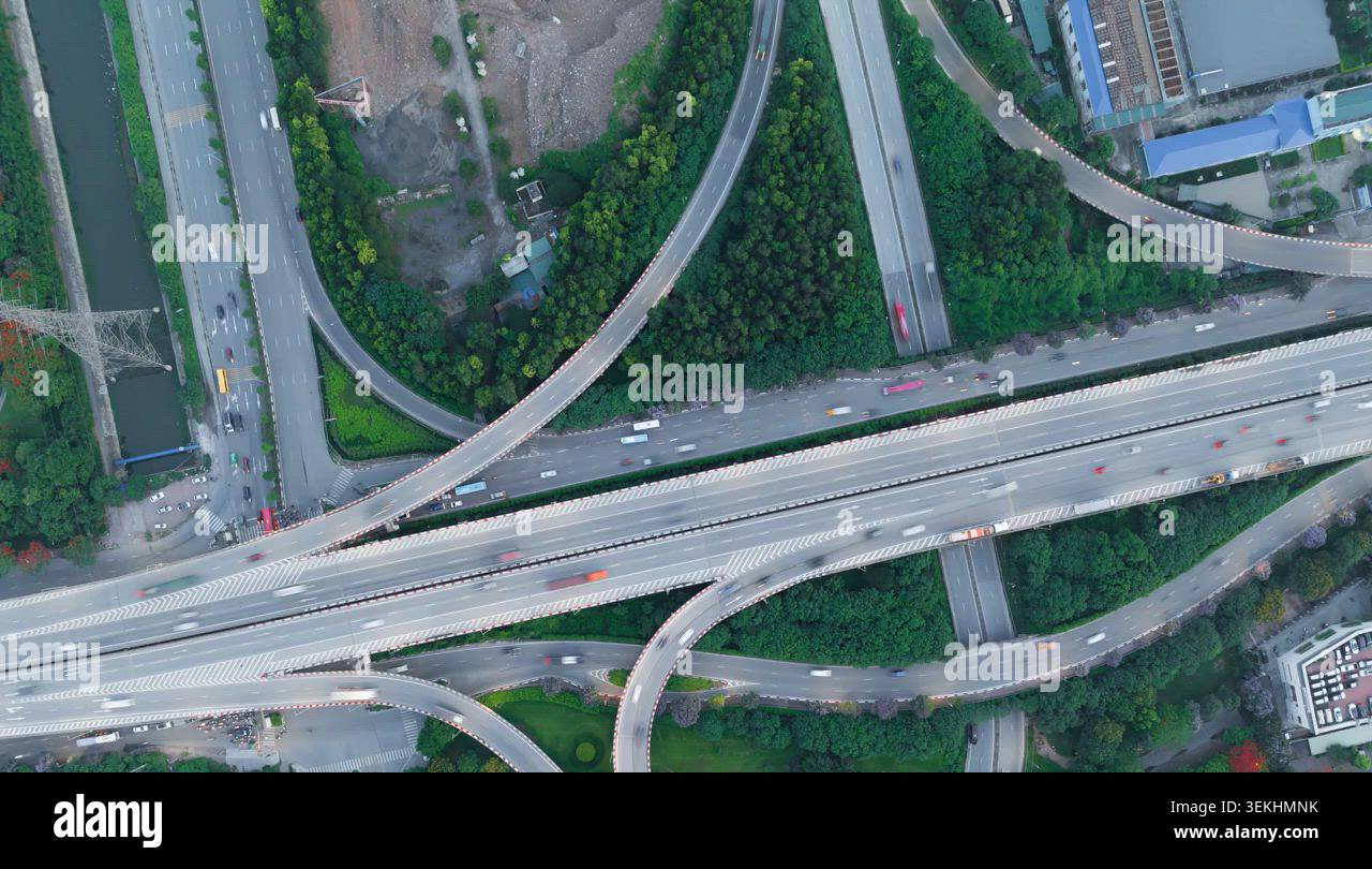 Expressway Junction Top View Hanoi Stock Video Footage - Alamy