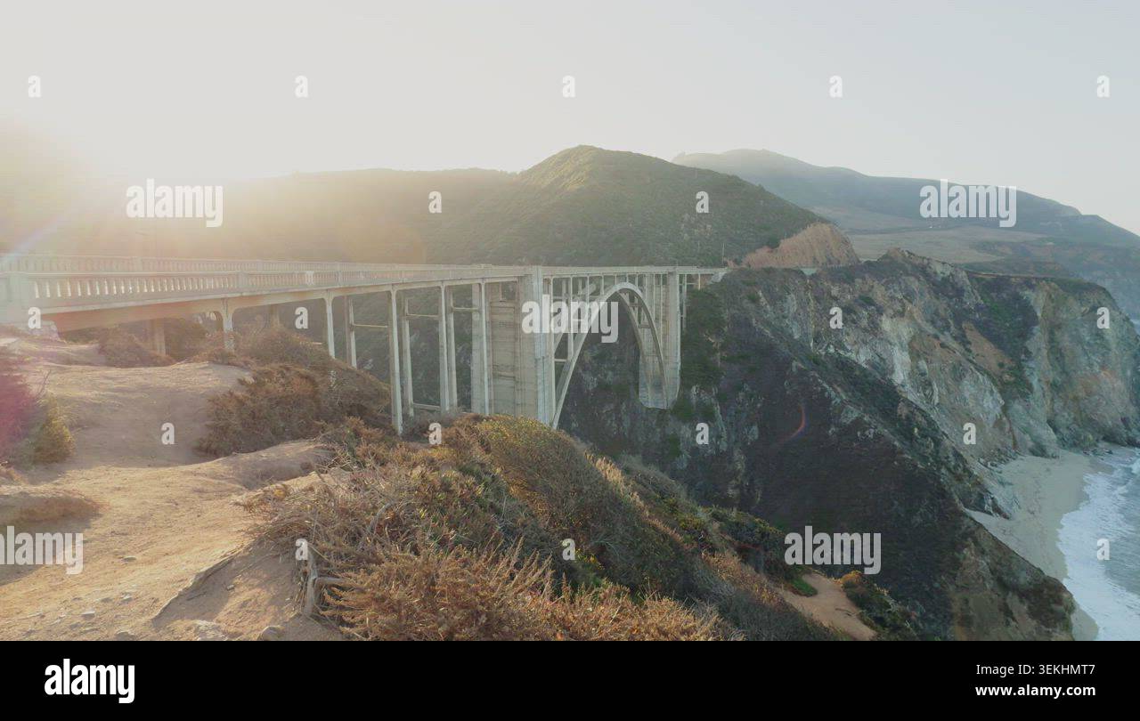 Big Sur Wexler Bridge Panoramic California Stock Video Footage - Alamy