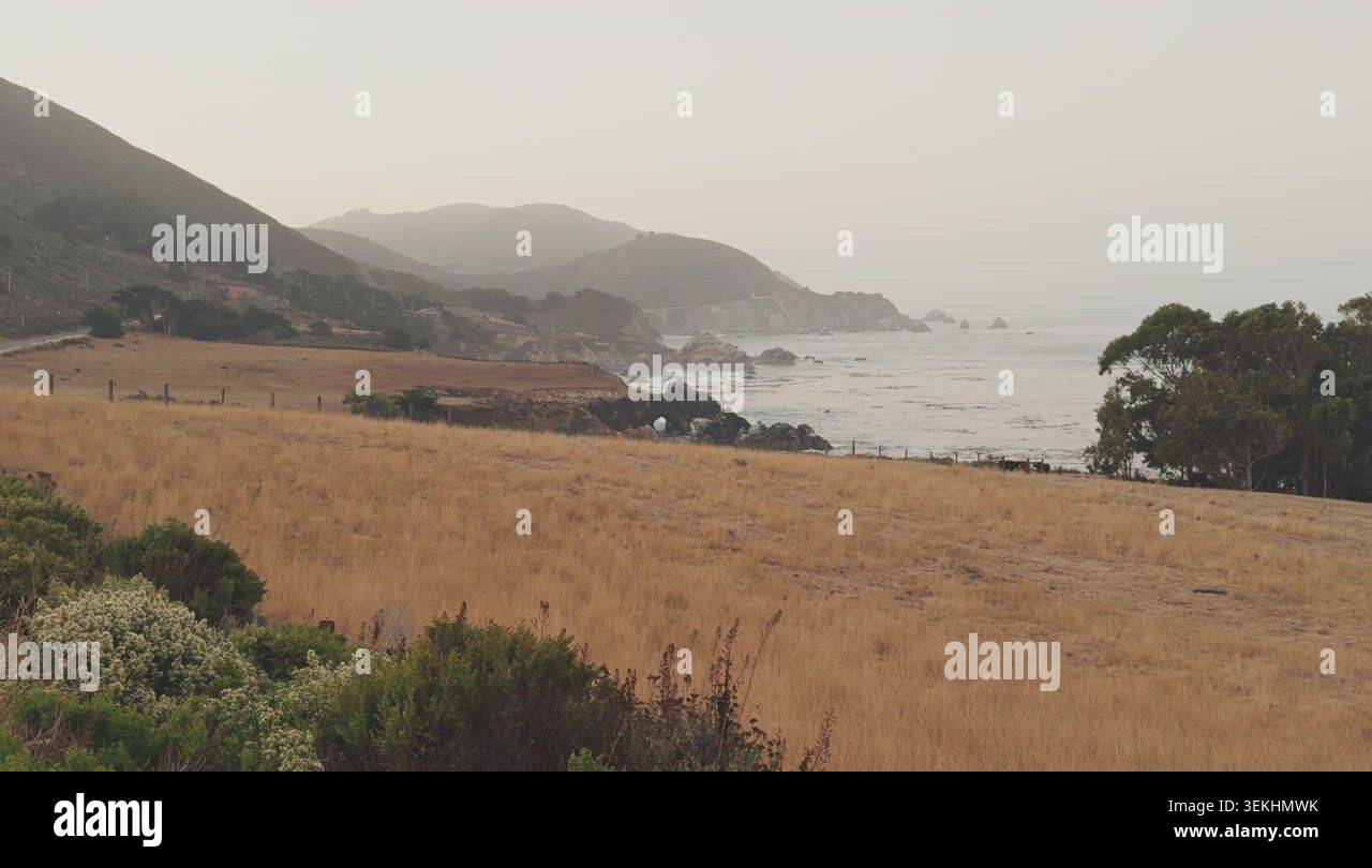 Big Sur california Coastal ocean Landscape view Stock Video Footage - Alamy