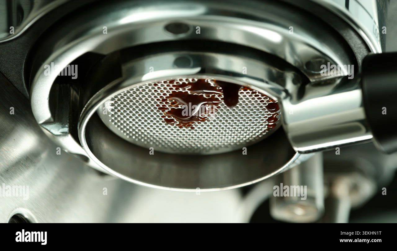 Brewing coffee in an espresso machine Stock Video Footage - Alamy