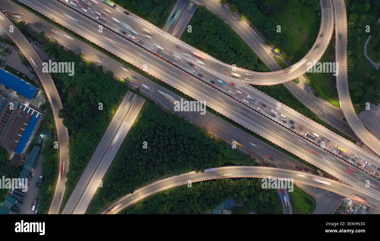 Highway Interchange Hyperlapse Hanoi Stock Video Footage - Alamy