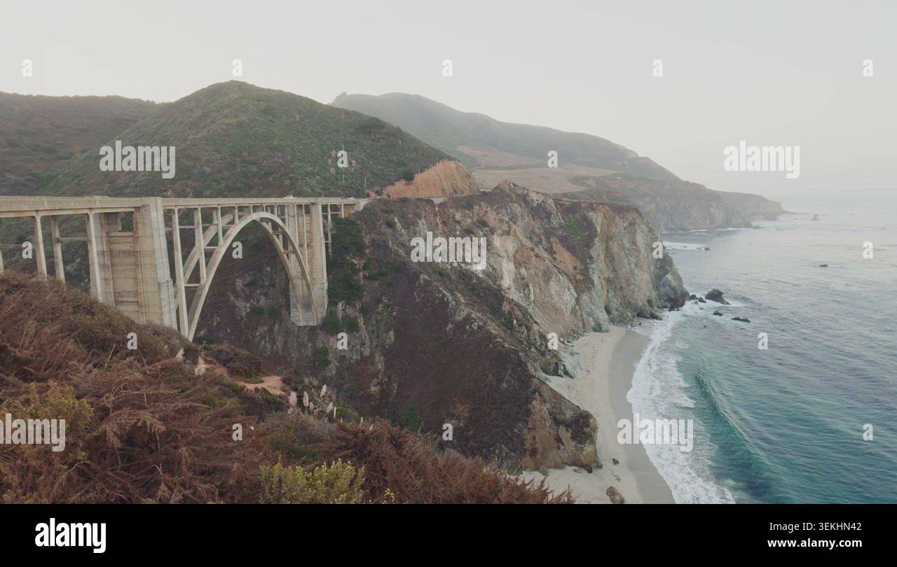 Big Sur Wexler Bridge Panoramic nobody Stock Video Footage - Alamy