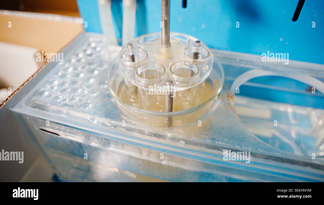 Laboratory equipment mixing liquid chemical solution Stock Video ...