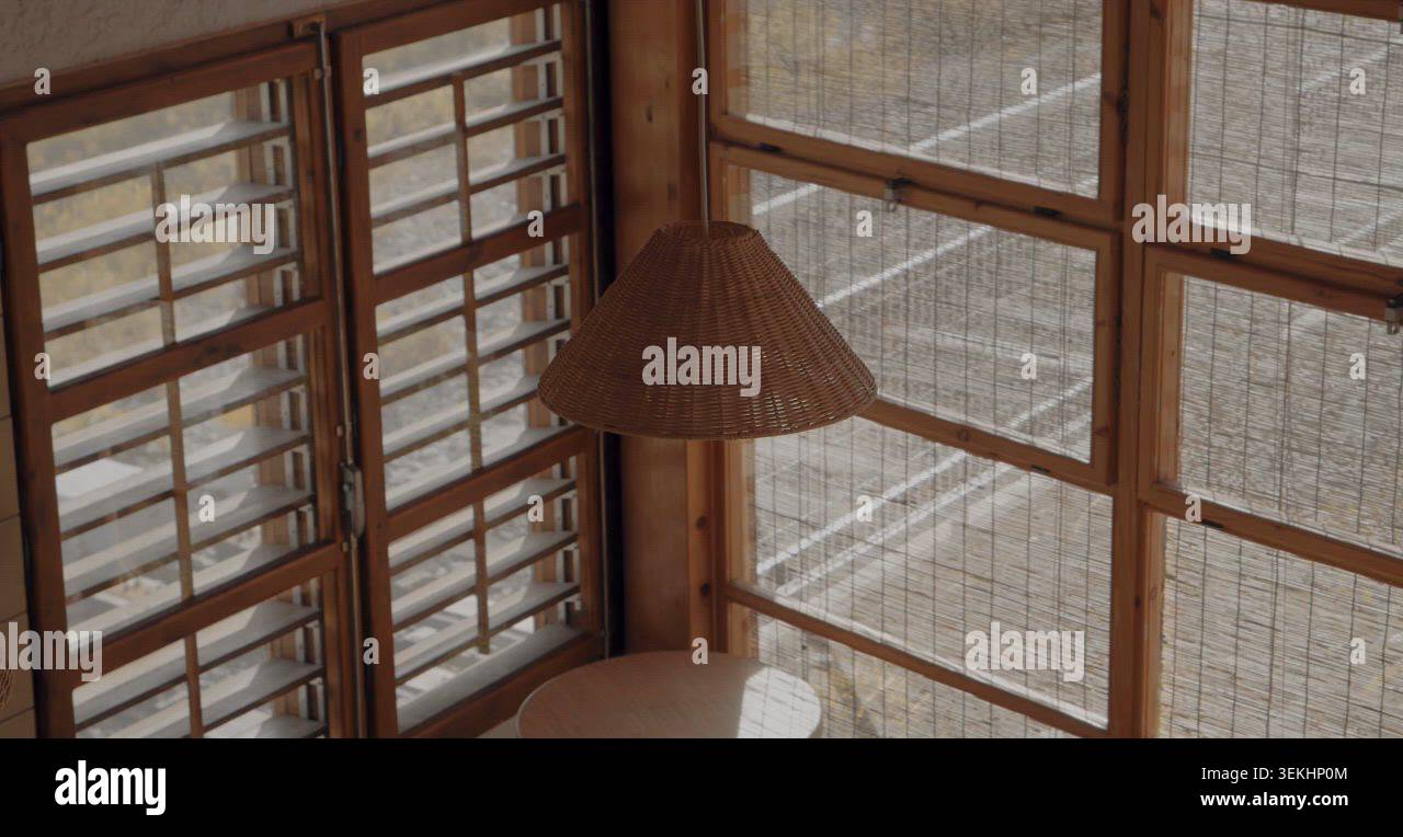High-angle view of a serene wooden interior Stock Video Footage - Alamy