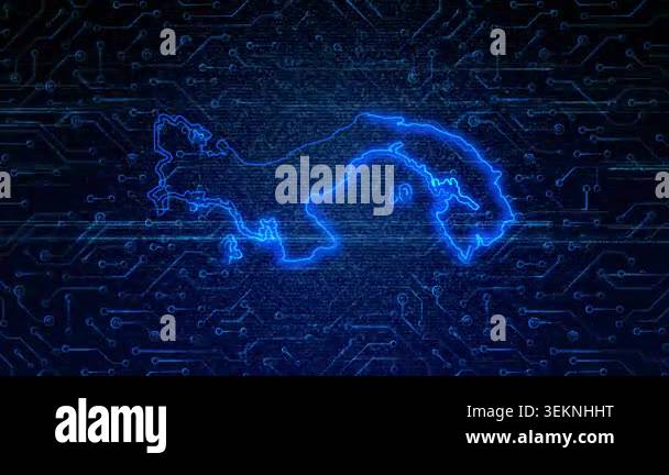 4K Resolution, Panama Country Digital Electric Futuristic Technology ...