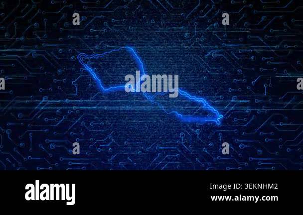4K Resolution, Samoa Country Digital Electric Futuristic Technology Map ...