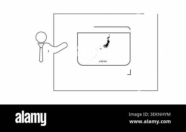 A simple line drawing shows a person icon pointing towards a computer ...