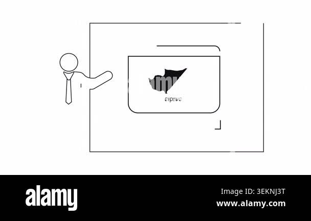 A simple outline drawing shows a person pointing to a computer monitor ...