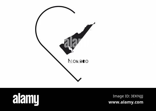 A simple black and white graphic featuring the outline of the country ...