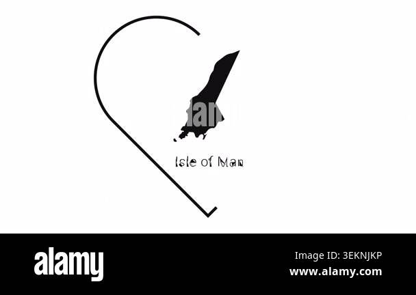 A simple graphic featuring the outline of the Isle of Man within a ...