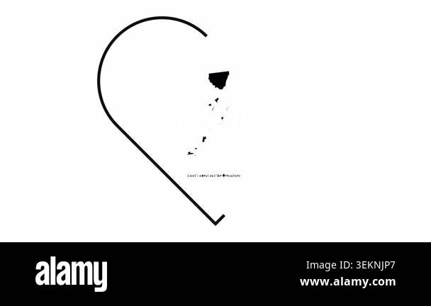 A simple graphic design featuring the map of Grenada within a heart ...