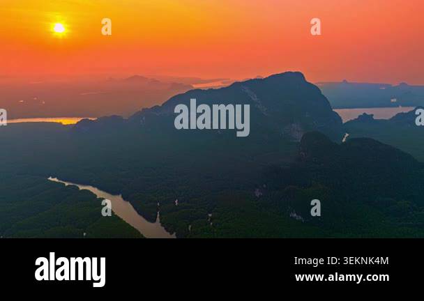 Heart shaped island landscape viewed from the air Stock Video Footage ...