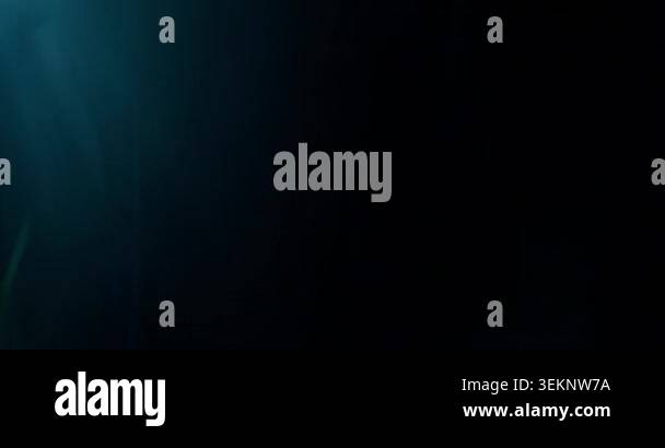 Slow motion of lens flare isolated on black background. Anamorphic lens ...