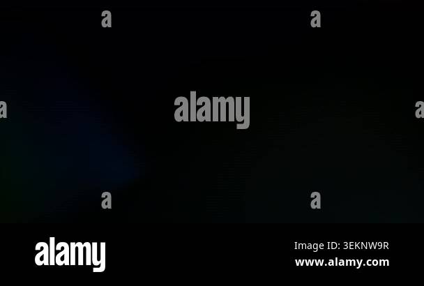 Slow motion of lens flare isolated on black background. Colored ...