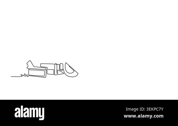 Animated self drawing of continuous line draw industrial asphalt paver ...