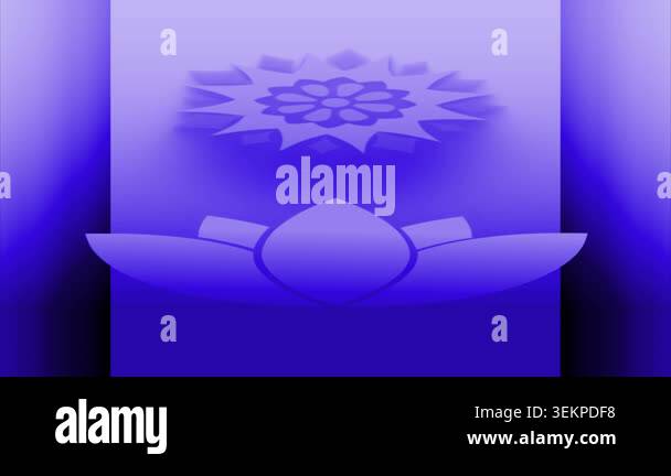 International Yoga Day Animated Background with Lotus Flower and ...