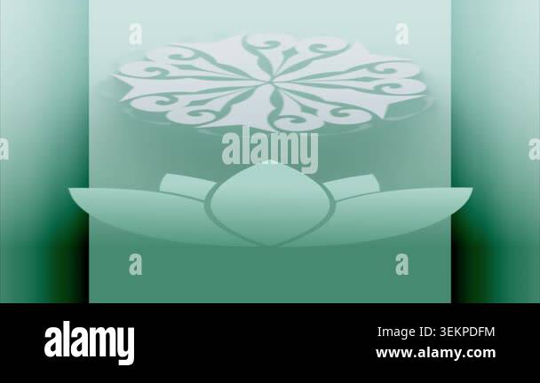 International Yoga Day Green Animation with Lotus Flower and Flexible ...