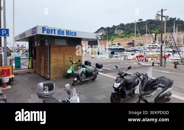 port de nice sign in Port Lympia, Nice, France Stock Video Footage - Alamy