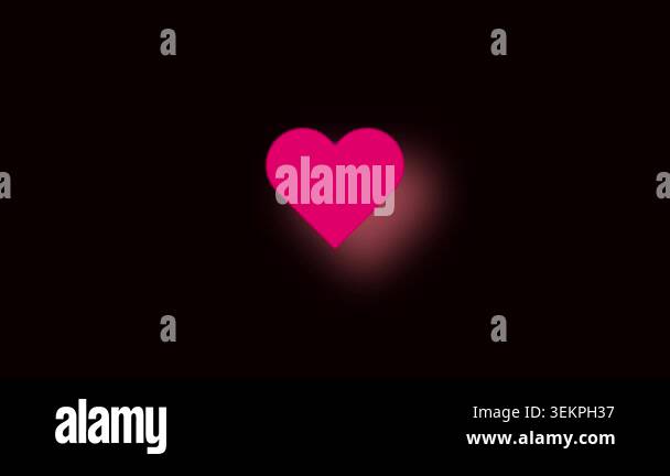 heart icon. love symbol on dark background, vector Stock Video Footage ...