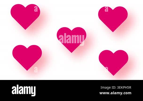 set of hearts. valentine 's day. vector illustration Stock Video ...