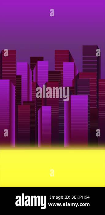 city background with a silhouette of a neon city, vector illustration ...