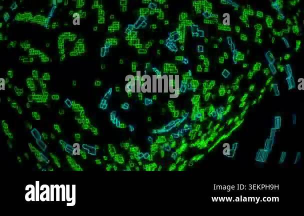 abstract digital network background. 3 d illustration Stock Video ...