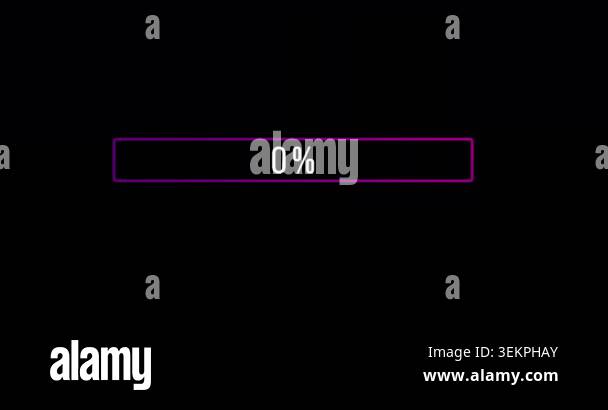 digital loading screen on screen Stock Video Footage - Alamy
