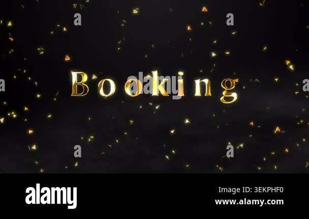 golden text and flying shiny word on black background. holiday concept ...