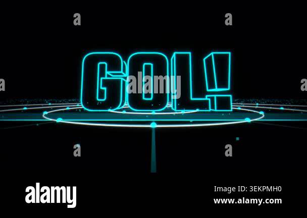 High-end 3D motion graphic featuring a neon holographic HUD for sports ...