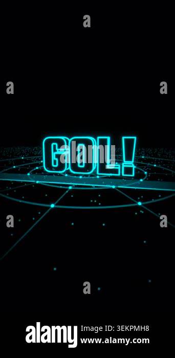 High-end 3D motion graphic featuring a neon holographic HUD for sports ...