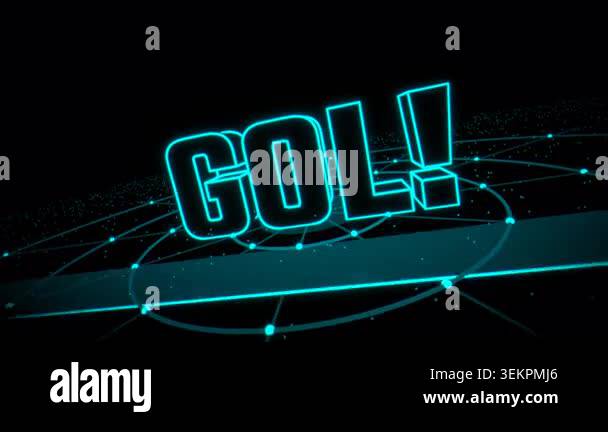 High-end 3D motion graphic featuring a neon holographic HUD for sports ...