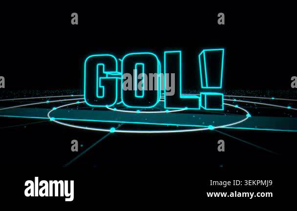 High-end 3D motion graphic featuring a neon holographic HUD for sports ...