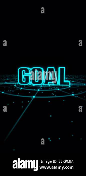 High-end 3D motion graphic featuring a neon holographic HUD for sports ...