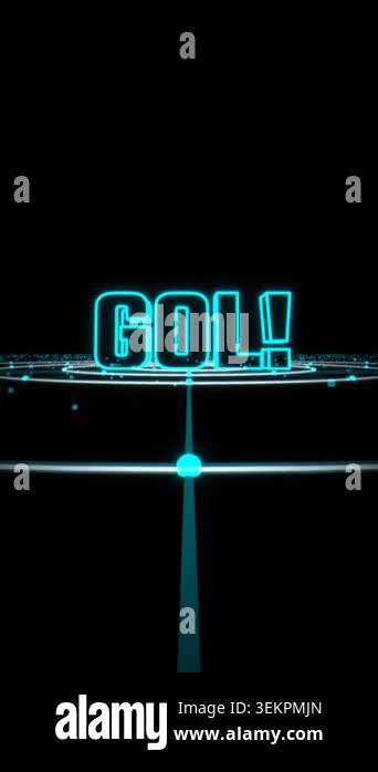 High-end 3D motion graphic featuring a neon holographic HUD for sports ...