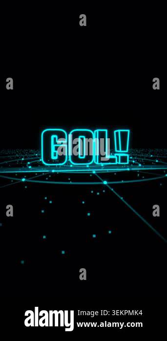 High-end 3D motion graphic featuring a neon holographic HUD for sports ...