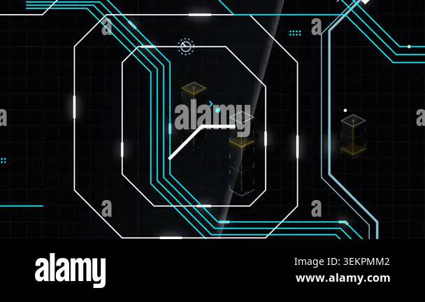 Premium motion graphic showcasing a futuristic virtual data grid with ...