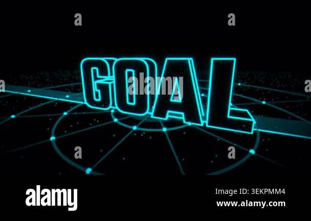 High-end 3D motion graphic featuring a neon holographic HUD for sports ...