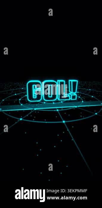 High-end 3D motion graphic featuring a neon holographic HUD for sports ...