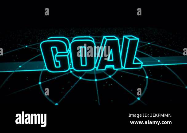 High-end 3D motion graphic featuring a neon holographic HUD for sports ...
