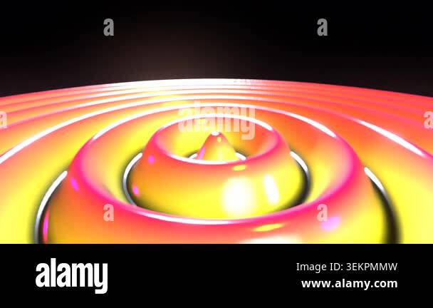 High-end 3D motion graphic featuring Concentric Ripples Radar Waves ...
