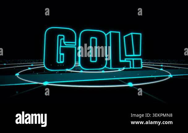High-end 3D motion graphic featuring a neon holographic HUD for sports ...