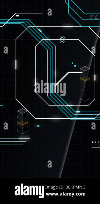 Premium motion graphic showcasing a futuristic virtual data grid with ...
