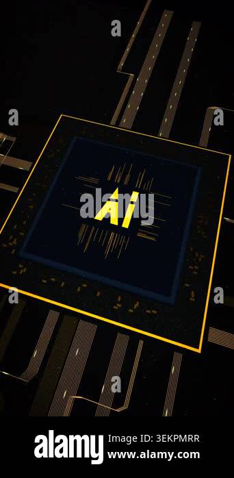 A high-technology motherboard environment where artificial intelligence ...