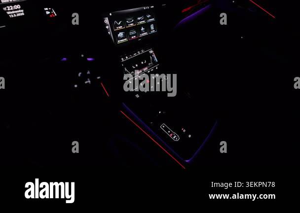 Car air conditioning control system with touchscreen. Hybrid car ...