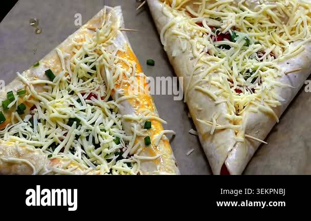 How to make this dish: Lavash with egg and cheese Stock Video Footage ...