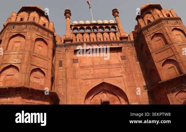some glimpses of fort in delhi india. from outside to inside view Stock ...