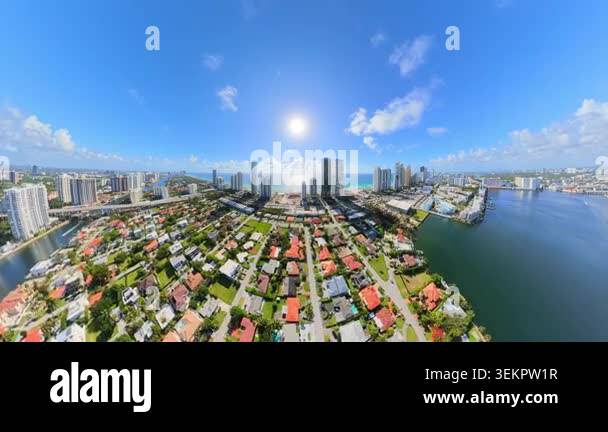 Stock video Sunny Isles Beach Florida summer morning shot with ultra ...