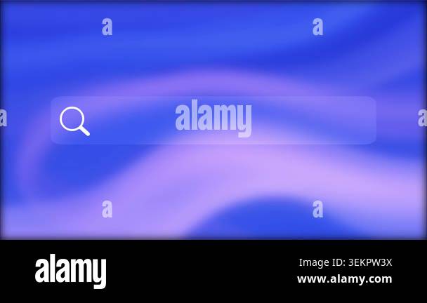 Search bar interface on a blue wavy blurred background Stock Video ...