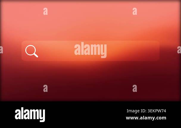 Search bar on orange blurred background Stock Video Footage - Alamy